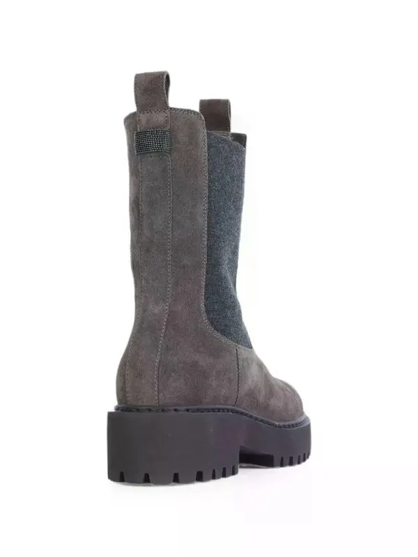 Brunello Cucinelli Suede Panelled Ankle Boots