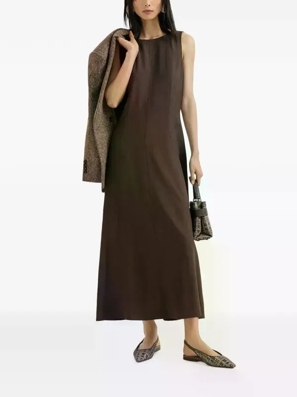 Brunello Cucinelli Suede Slingback Flats With Precious Check Embroidery