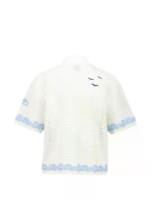 Casablanca Oasis Crochet-knit Shirt