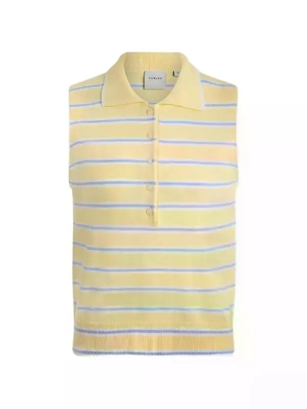 Varley Rue Striped Polo Top