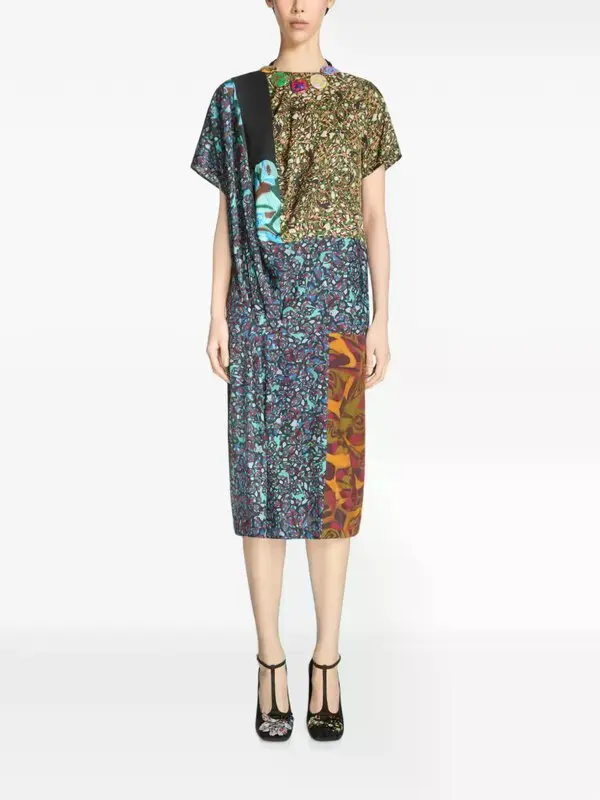 Dries Van Noten Draped Viscose Dress