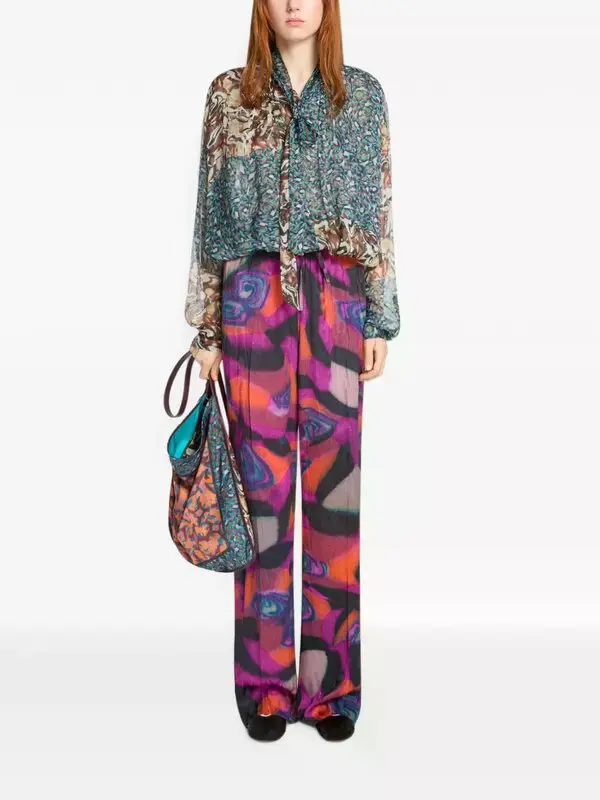Dries Van Noten Moiré Pants - Pink