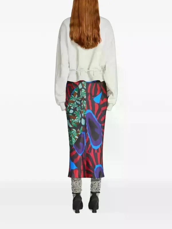 Dries Van Noten Printed Midi Skirt