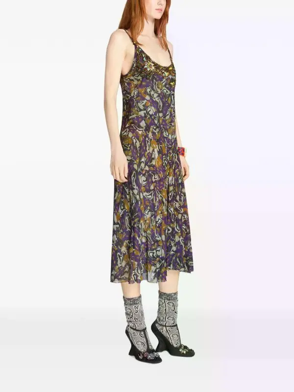 Dries Van Noten Embroidered Slip Dress
