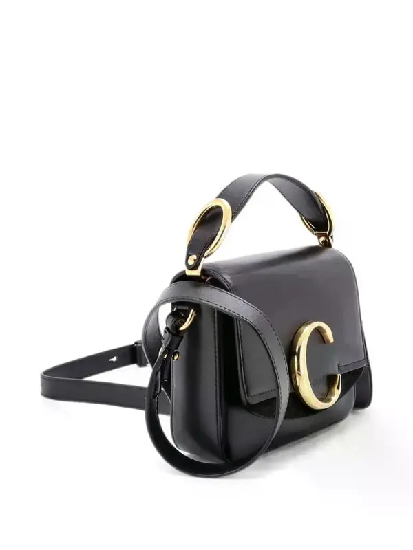 Chloé C Flap Bag Mini Crossbody Bag - Black