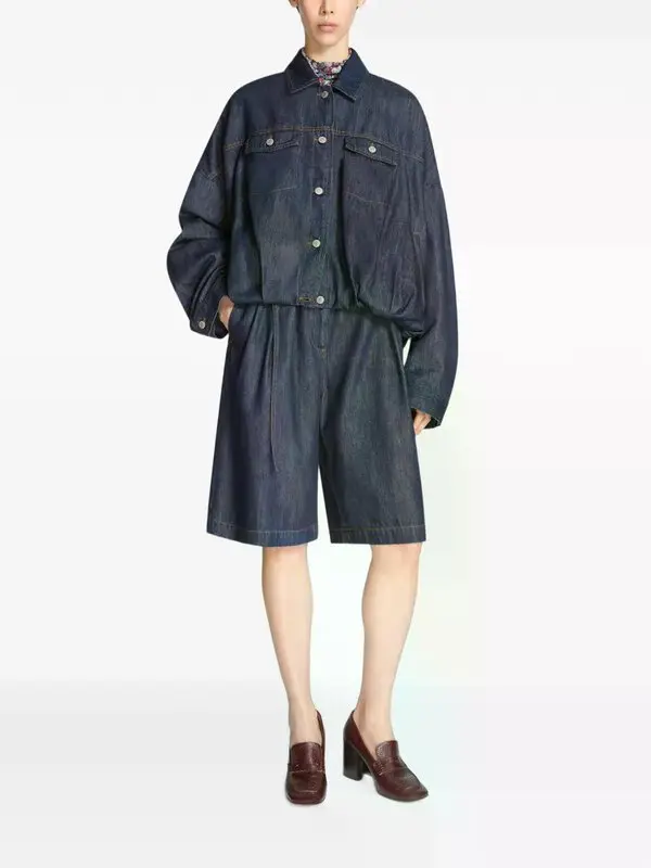 Dries Van Noten Gathered Denim Jacket
