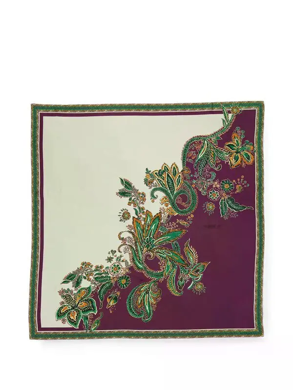ALEMAIS Ruthie Floral-print Silk Scarf - Neutrals