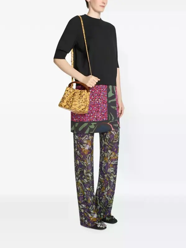 Dries Van Noten Small Pleated Leather Bag - Yellow