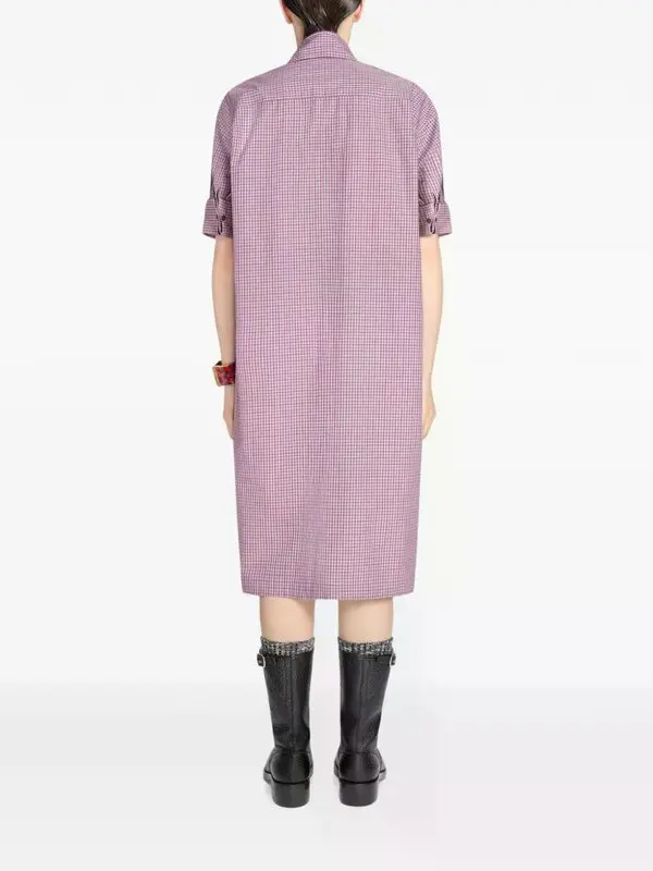 Dries Van Noten Supima Cotton Shirt Dress With Neck Scarf Detail
