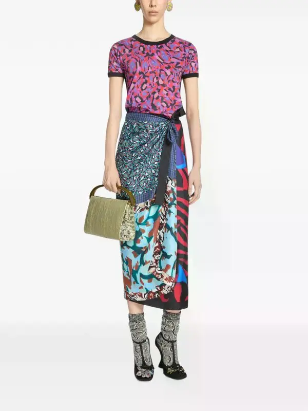 Dries Van Noten Fitted Contrast Seam T-shirt