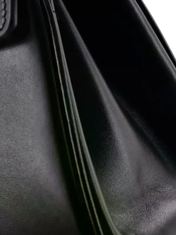 Celine 16 Top Handle Bag In Smooth Calfskin - Black