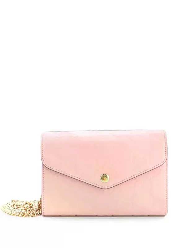 Gucci Envelope Wallet On Chain Guccissima Leather Shoulder Bag - Pink