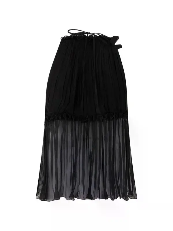 Alberta Ferretti Pleated Ruffled Halter Neck Top