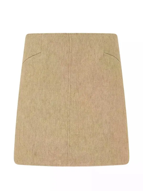 Alberta Ferretti A-line Linen Skirt