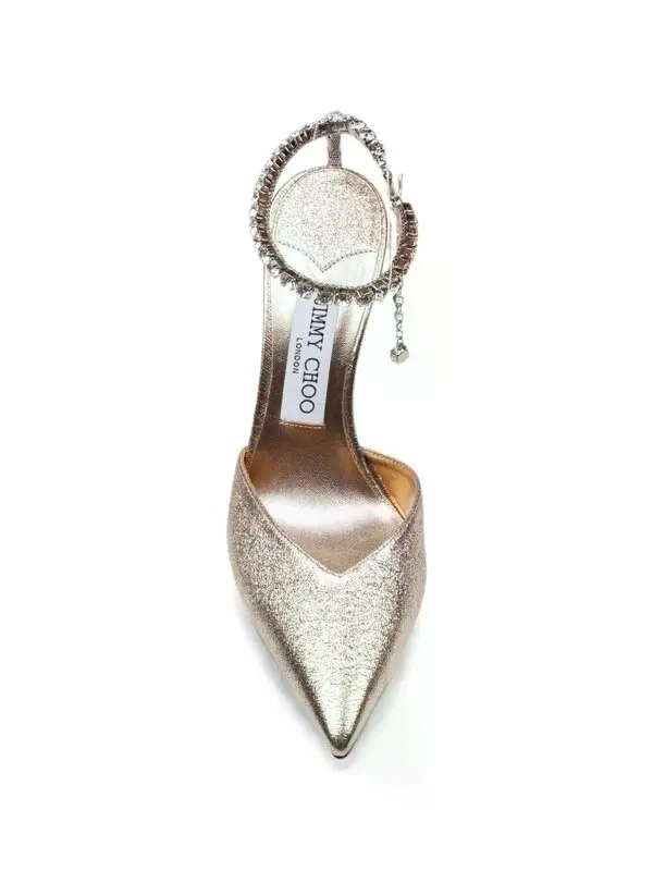 JIMMY CHOO Saeda Crystal-embellished Pumps
