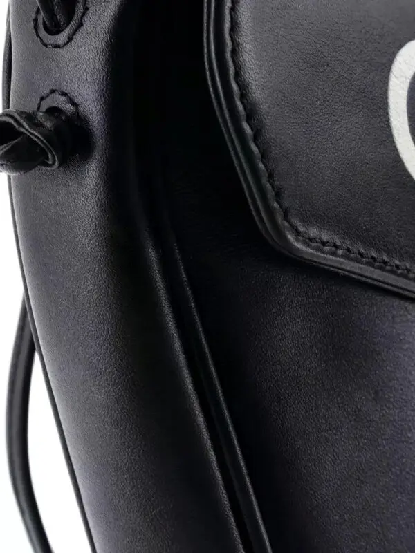 Celine Triangle Bag Small Leather Crossbody - Black