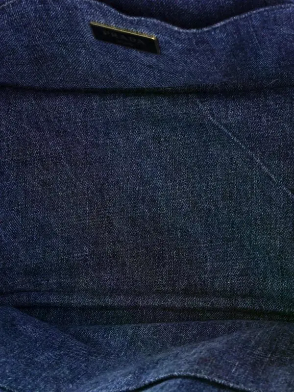 Prada Canapa Convertible Denim Mini Tote Bag