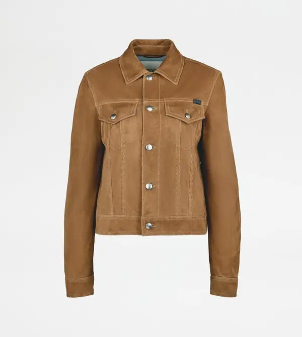 TOD'S Trucker Jacket In Pashmy Suede