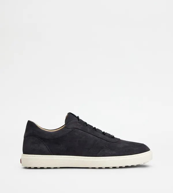 TOD'S Red Dot Sneakers In Pashmy Suede - Blue
