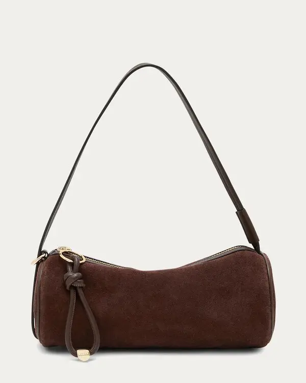 AIMEE Skipper Barrel Convertible Shoulder - Fudge Suede