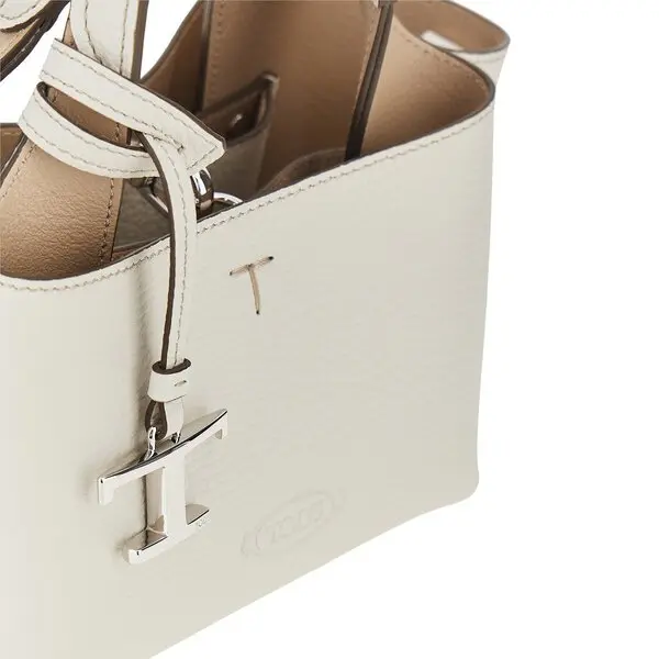 TOD'S Grained Leather Mini Shopping Bag