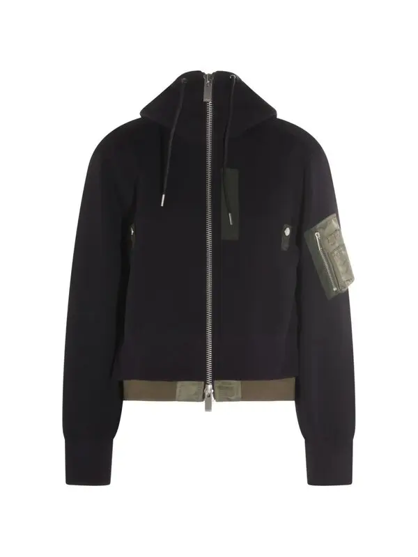 Sacai Nylon And Cotton Hoodie