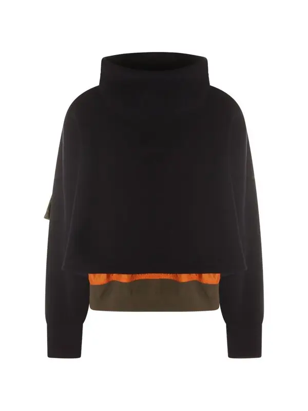 Sacai Nylon And Cotton Hoodie