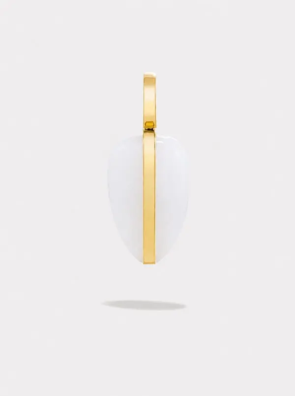 BY PARIAH Small Pebble Pendant In Jasper | 14k