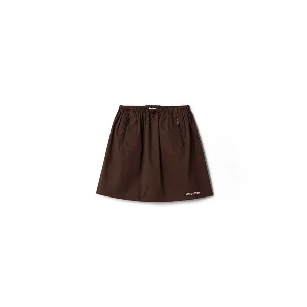 Miu Miu Washed Gabardine Skirt