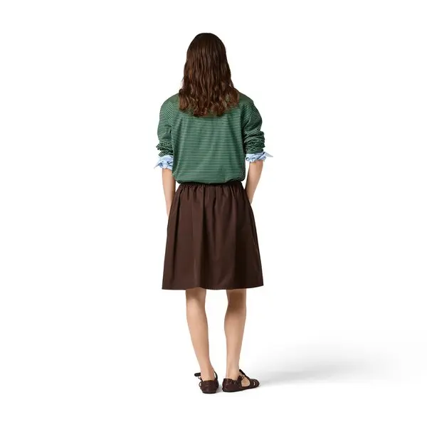 Miu Miu Washed Gabardine Skirt