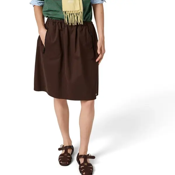 Miu Miu Washed Gabardine Skirt