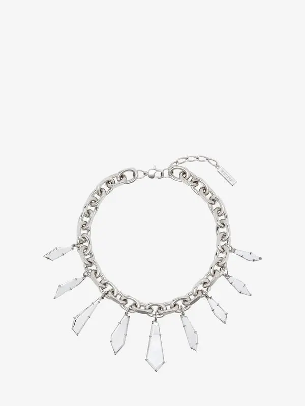 Alexander McQueen Mirror Necklace - Silver-finish