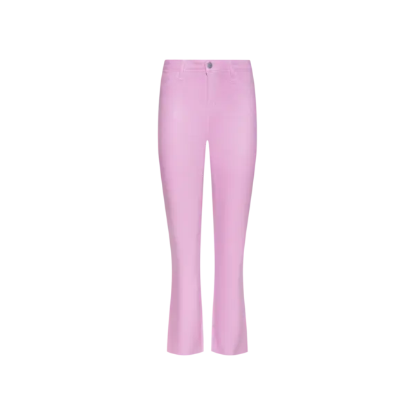 L'Agence Kendra Coated Cropped Flare Jean - Peony Coated