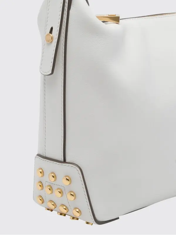 TOD'S Small Gmt Handbag In Smooth Calfskin Leather - White