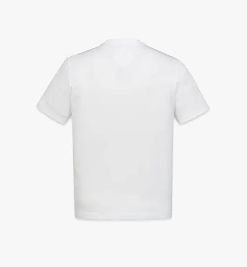 Mcm Silket Logo T-shirt With Zip Pocket - White