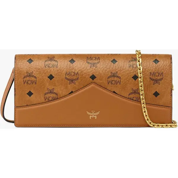 Mcm Small Diamond Clutch In Visetos Leather Mix