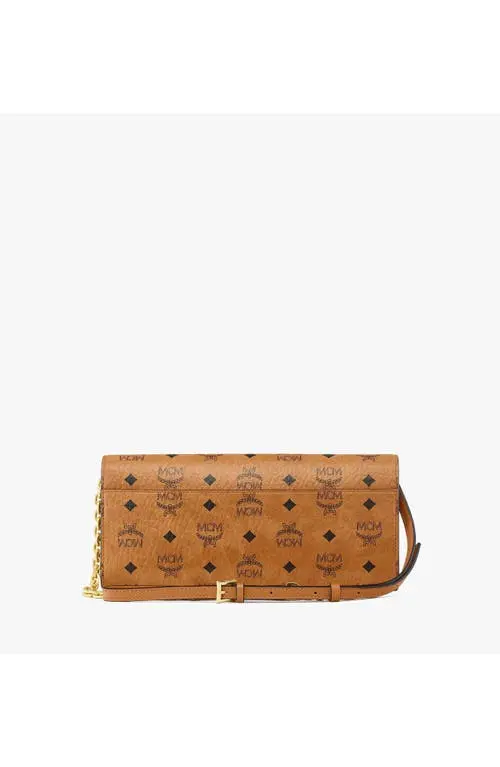 Mcm Small Diamond Clutch In Visetos Leather Mix