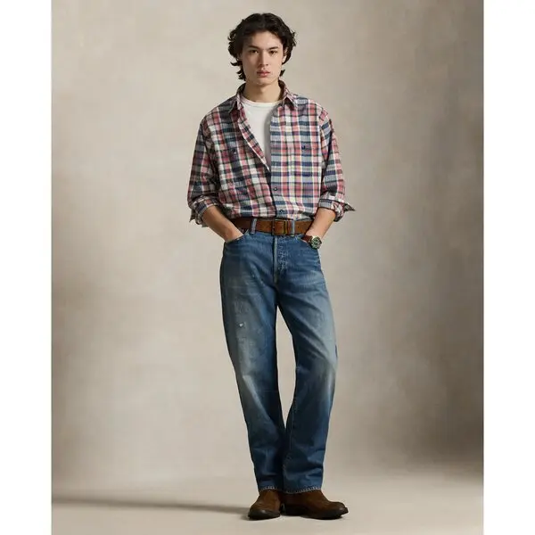 Ralph Lauren Classic Fit Repaired Madras Workshirt