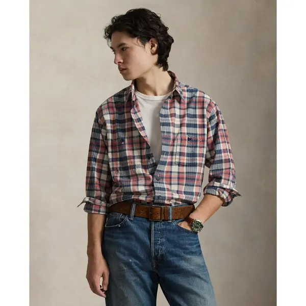 Ralph Lauren Classic Fit Repaired Madras Workshirt