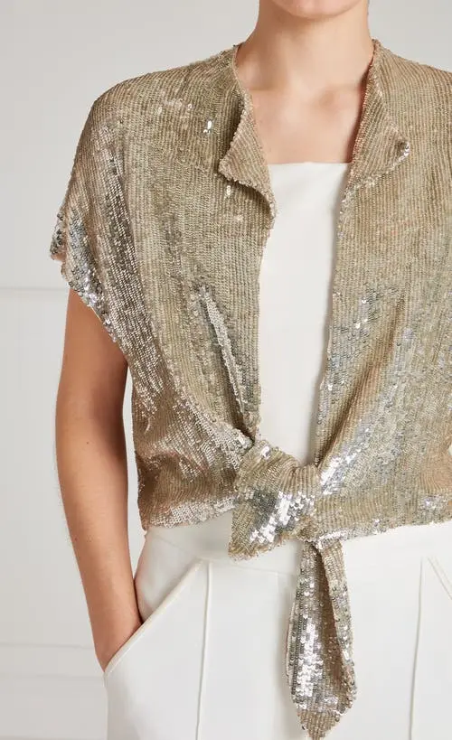TEMPERLEY LONDON Filigree Jacket - Silver