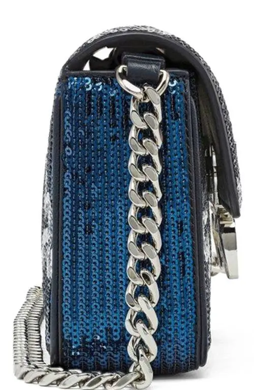 Mcm Himmel Shoulder Bag In Sequin Monogram Leather