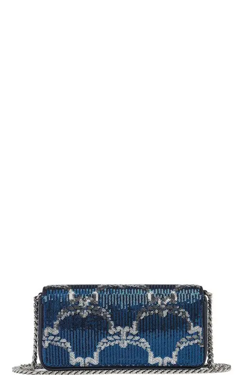 Mcm Himmel Shoulder Bag In Sequin Monogram Leather