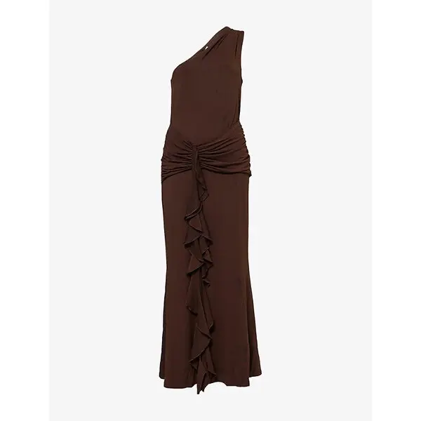 PRETTY LAVISH Celina Draped Stretch-jersey Maxi Dress