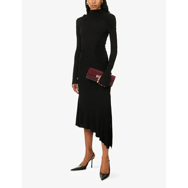 Victoria Beckham High-neck Stretch-jersey Midi Dress