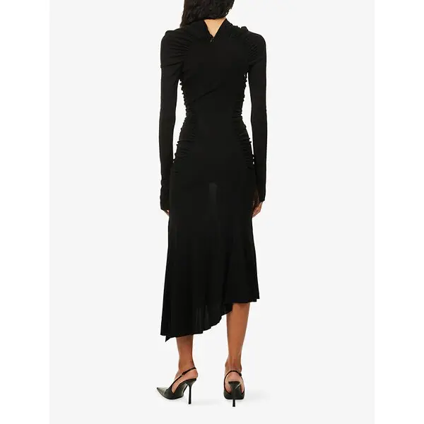 Victoria Beckham High-neck Stretch-jersey Midi Dress
