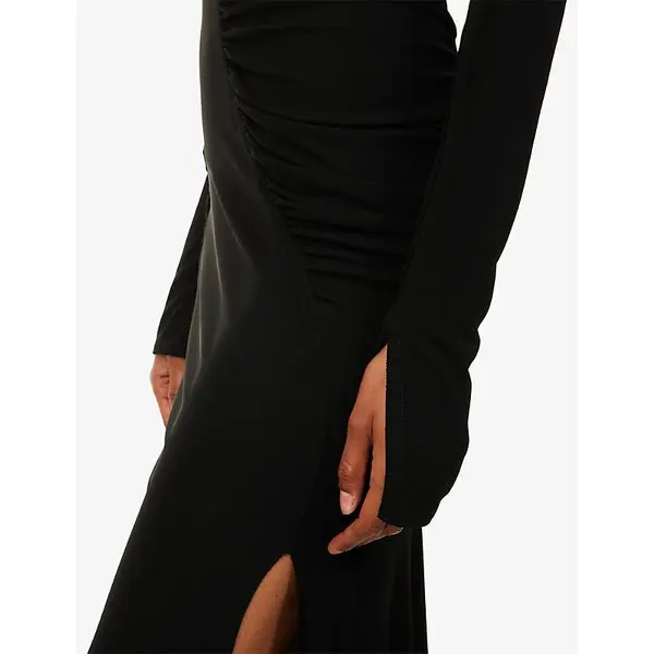 Victoria Beckham High-neck Stretch-jersey Midi Dress
