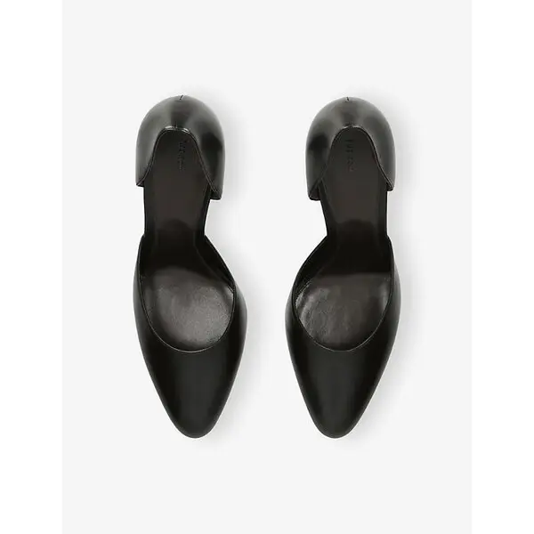 THE ROW Ornella D'orsay High-heel Leather Pumps - Black