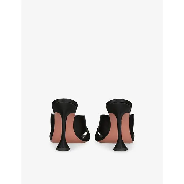 Amina Muaddi Salma 95 Satin Heeled Mules