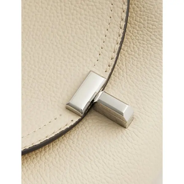 TOTEME T-lock Leather Shoulder Bag - Milk