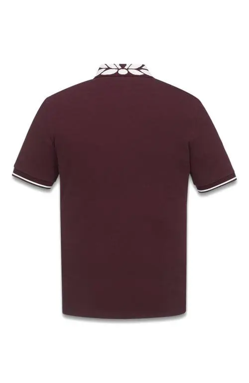 Mcm Laurel Logo Piqué Polo In Organic Cotton